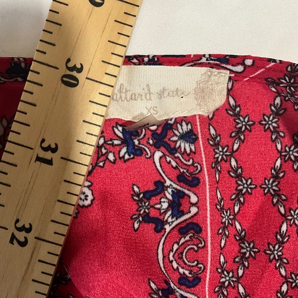Altar'd State | Tops | Altard State Tie Front Blouse Xs Red Bandana ...
